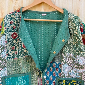 Patchwork Jacket, Indian Cotton Handmade Winter Jacket,hand Stitched ...