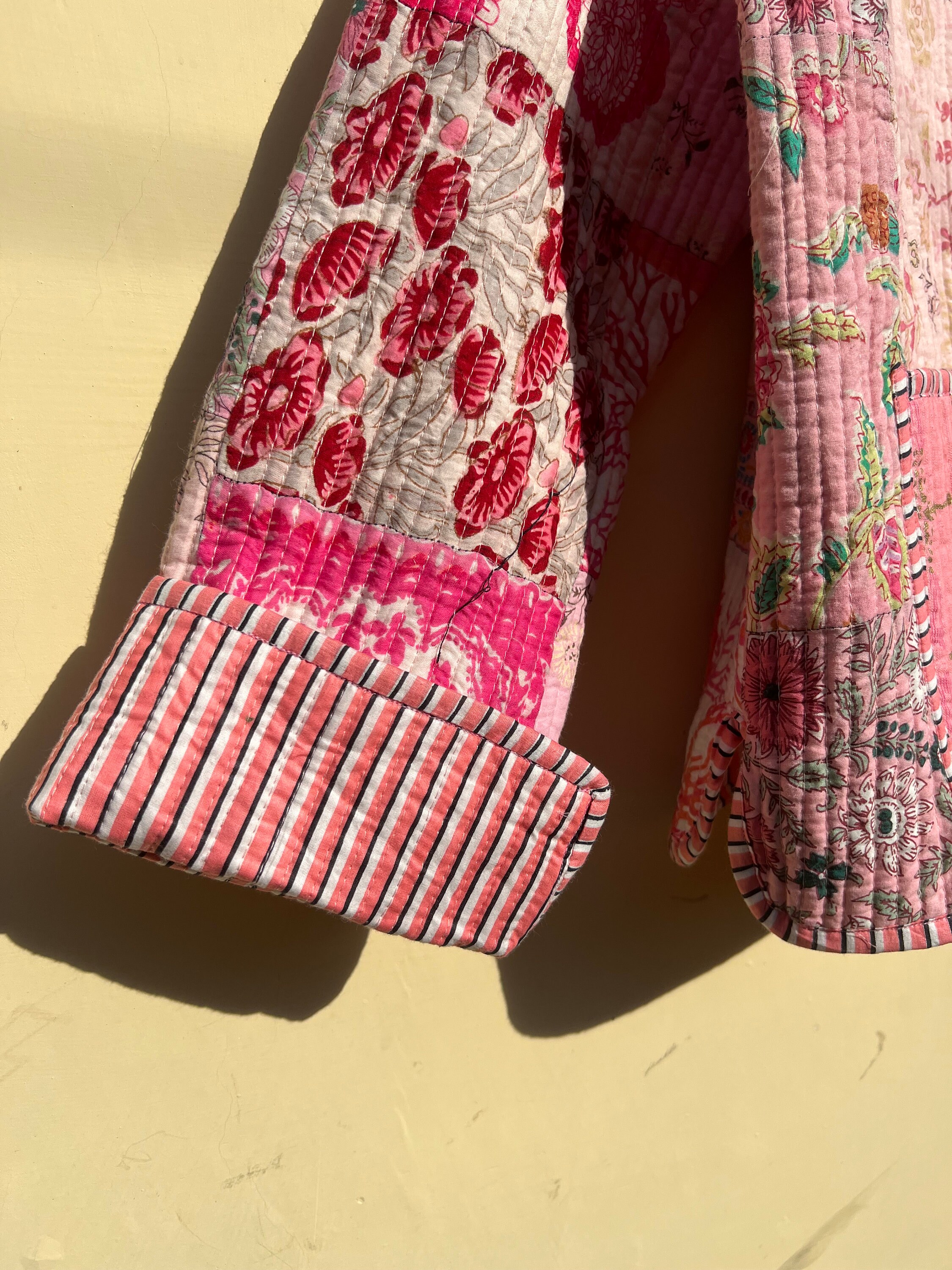 Handmade Patchwork Jacket,hand Stitched Quilted Short Jacket.indian ...