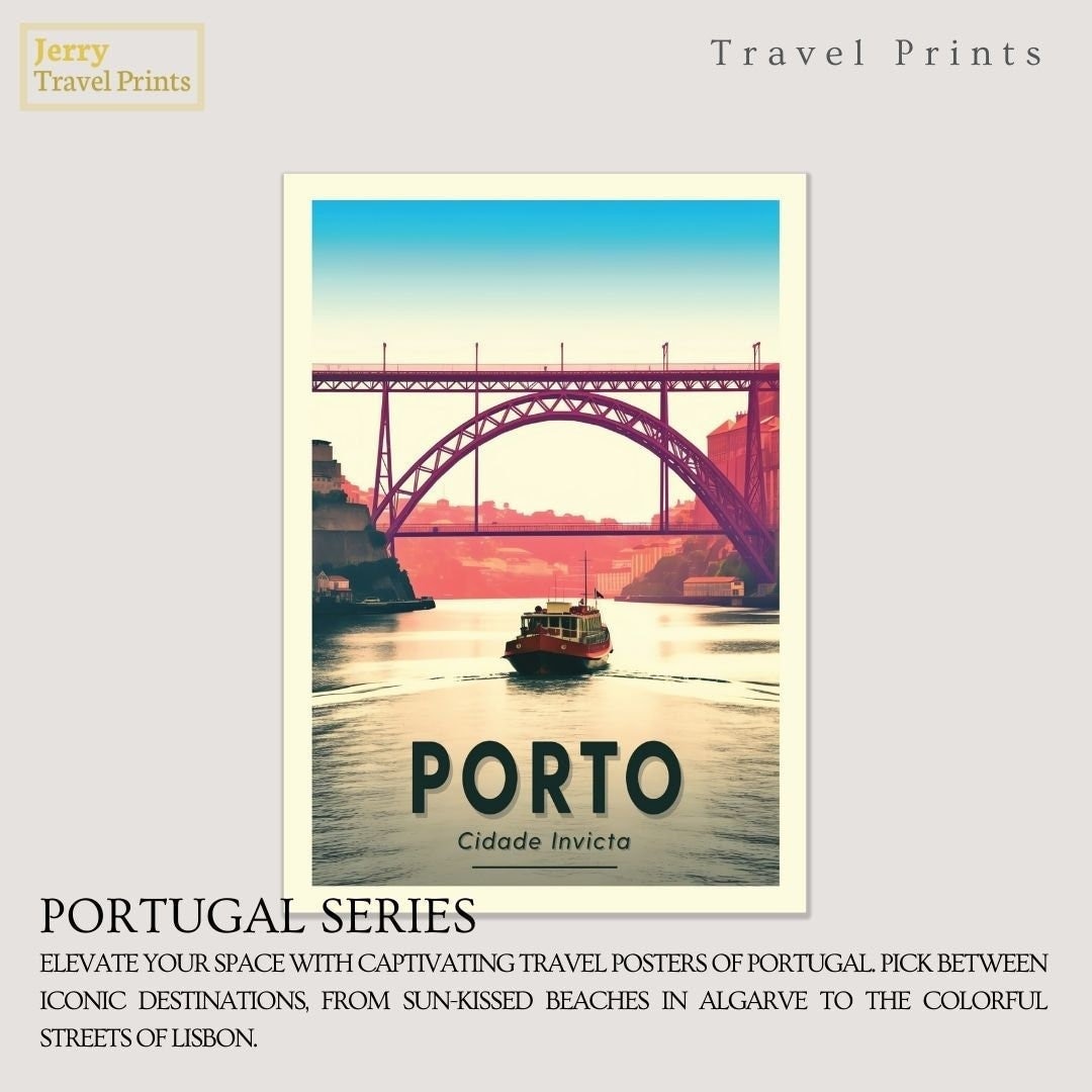 Porto Travel Print Porto Travel Poster Porto Illustration - Etsy