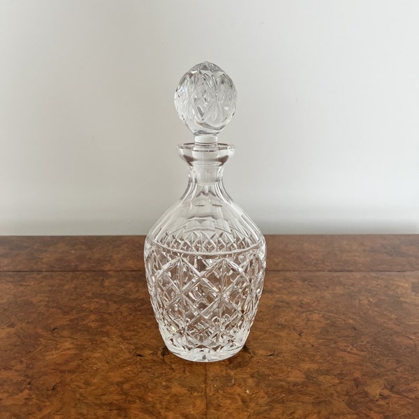 Vintage Cut Glass Decanter - Etsy UK