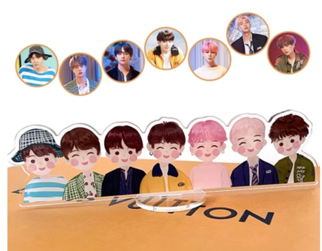 BTS Cartoon Acrylic Display Set - Etsy