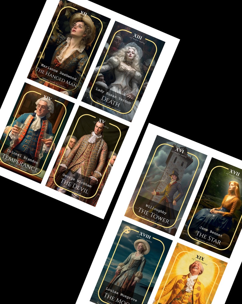 Major Arcana Digital Tarot Deck - Jane Austen's Enchanted Oracle ...