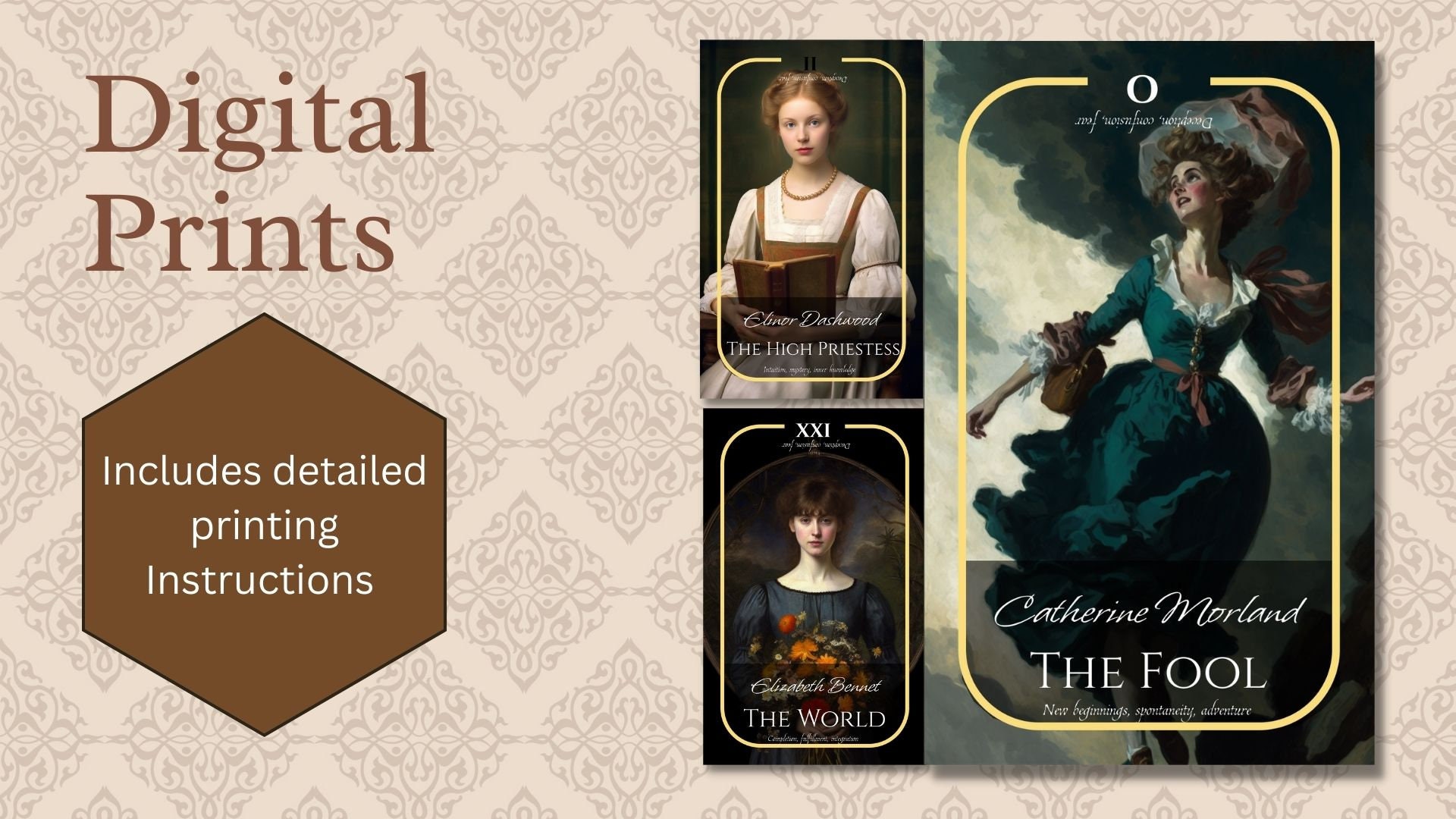 Major Arcana Digital Tarot Deck - Jane Austen's Enchanted Oracle ...