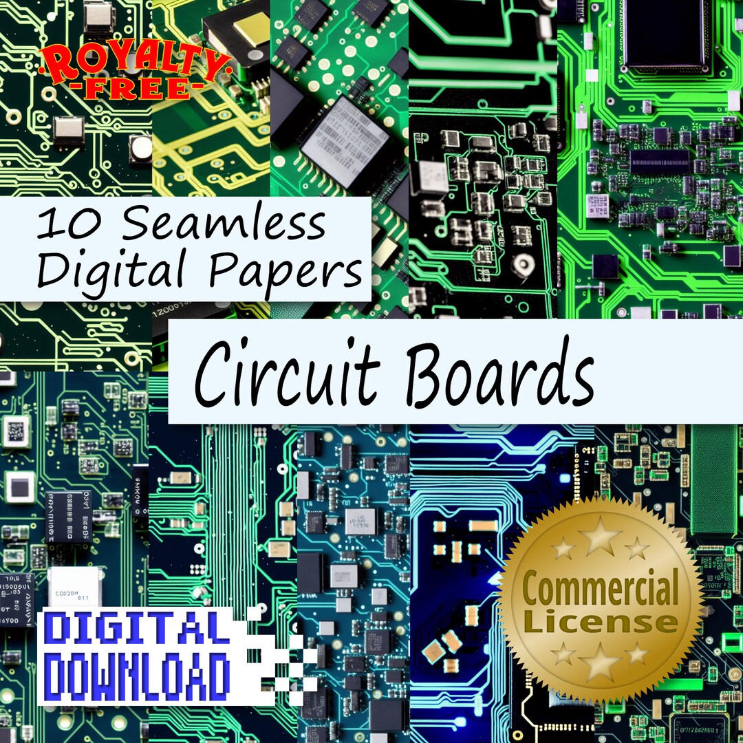 10 Seamless Digital Papers: Circuit Boards - Etsy