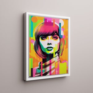 Neon Retro Wall Art Retro Pop Art Wall Decor Popart Retro Canvas Art - Etsy