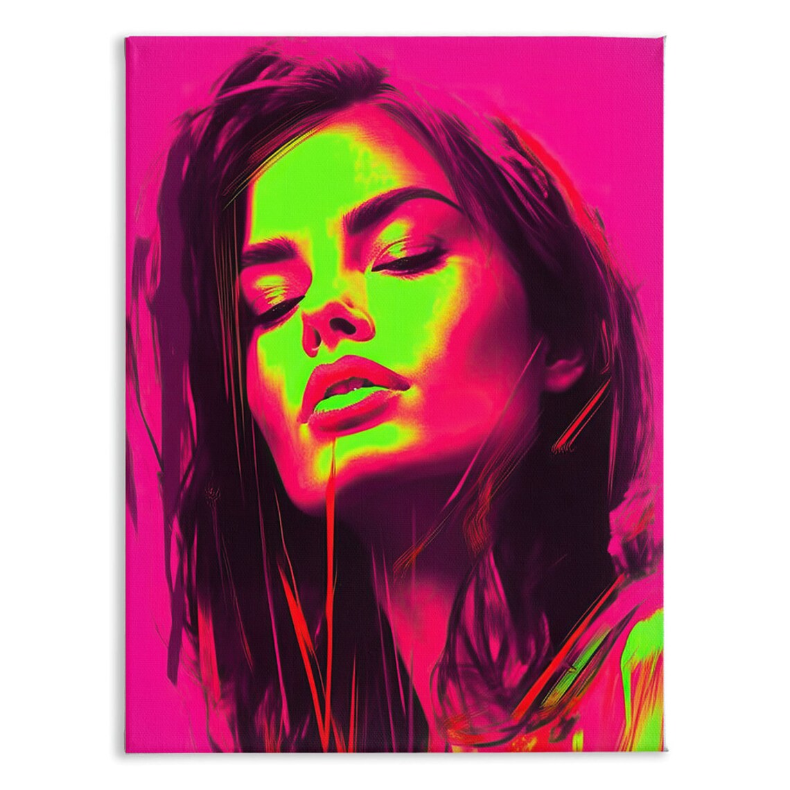Neon Pop Culture Canvas Neon Pop Art Wall Decor Popart - Etsy