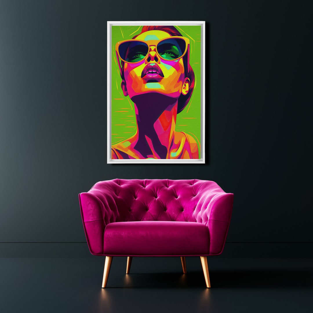 Retro Pop Art Canvas Decor Colorful Wall Art Popart Wall Decor Retro - Etsy