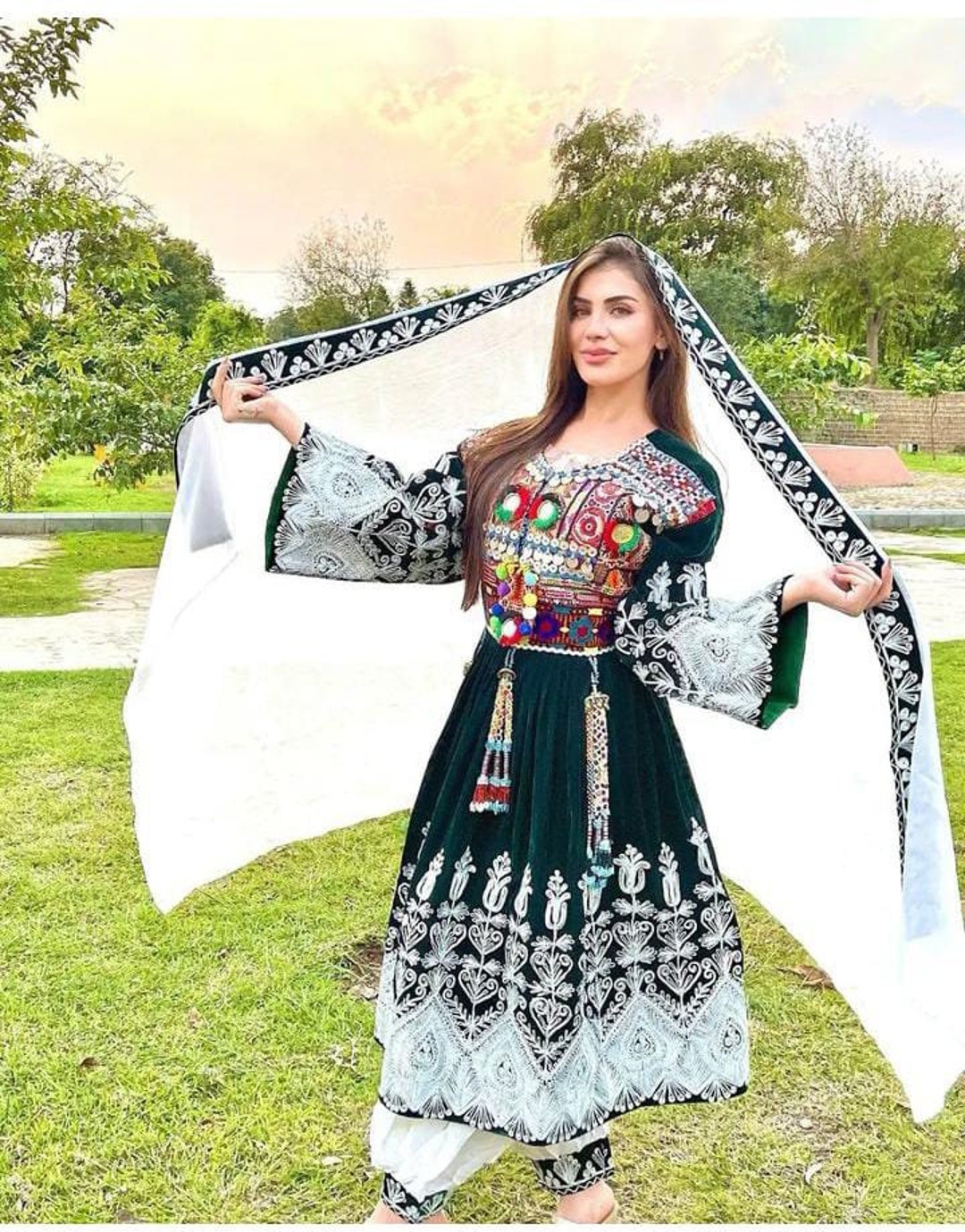 Handmade Afghan Traditional Dress Afghan Women Dress Afghan Clothes ...