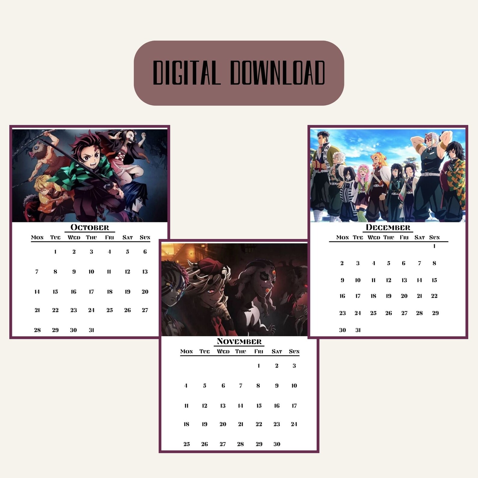 2024 Free Downloadable Anime Calendars – ZHERSS