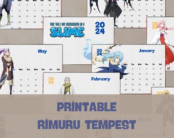 2024 Printable Anime Calendar 2024 Jujutsu Kaisen Printable Calendar A4 ...