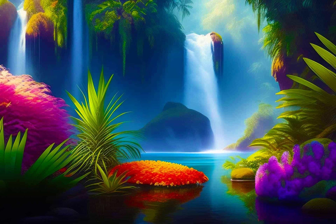 Painting by Numbers Waterfall Paradise - Etsy