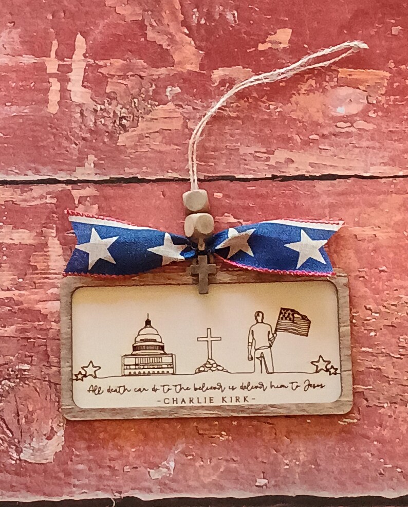 Charlie Kirk Memorial Ornament - Etsy