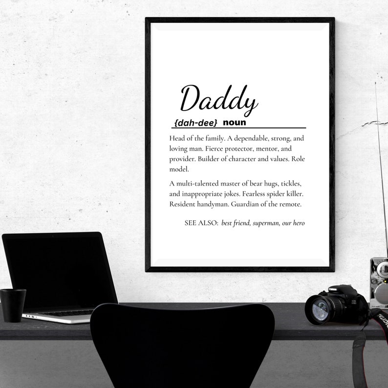 Daddy Definition Print - Father's Day Gift - Dad Gift - Printable Art ...