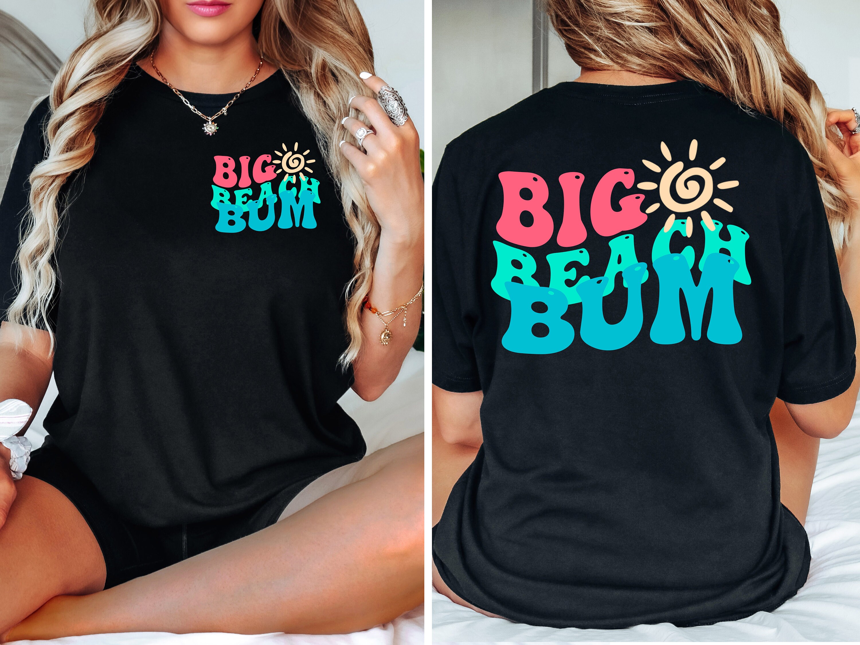 Little Beach Bum Svg, Big Beach Bum Png, Retro Summer Svg, Mom and Me ...