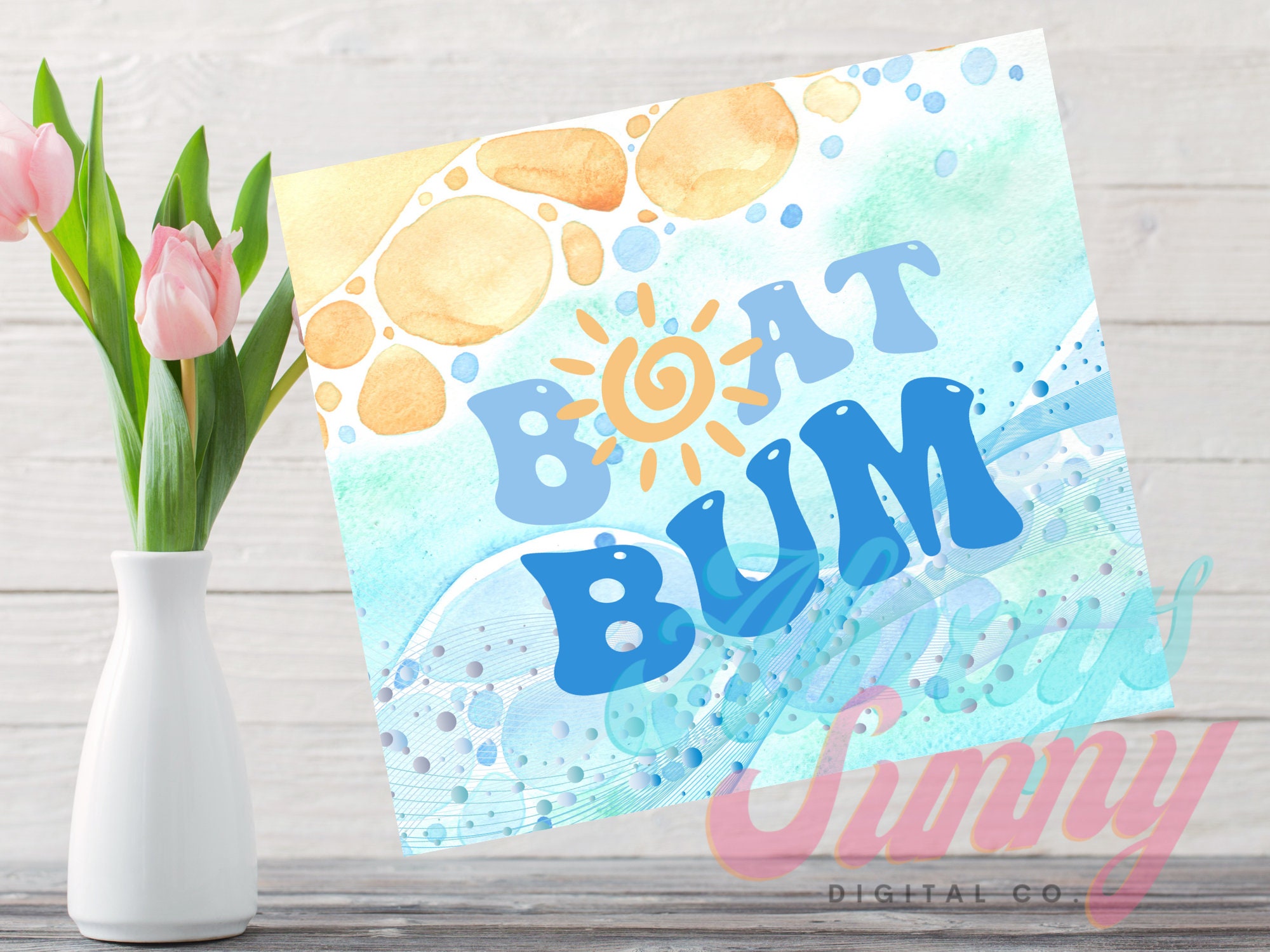 Boat Bum Tumbler Png Lake Life Tumbler Wrap Png 20 Oz Skinny - Etsy