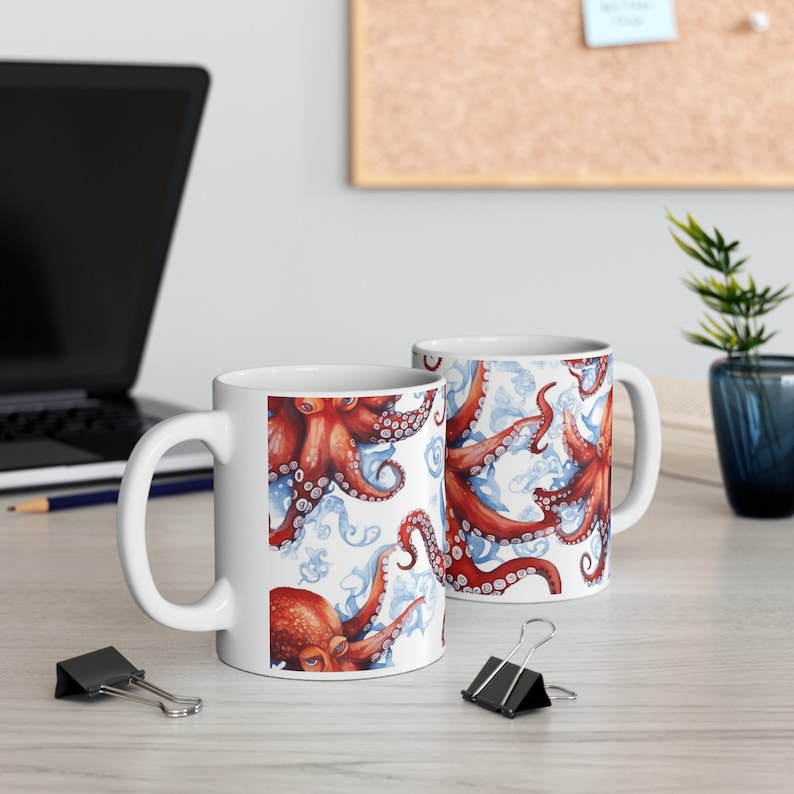 Octopus Mug, Octopus Lovers, Cute Animal Mug, Octopus Gifts, Sea ...