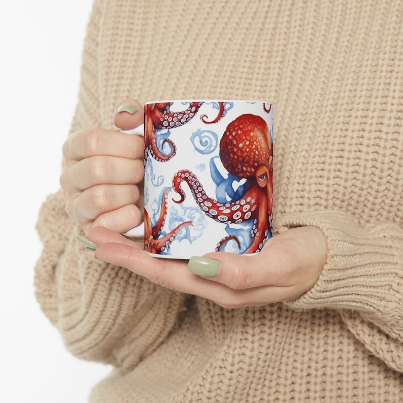 Octopus Mug, Octopus Lovers, Cute Animal Mug, Octopus Gifts, Sea ...