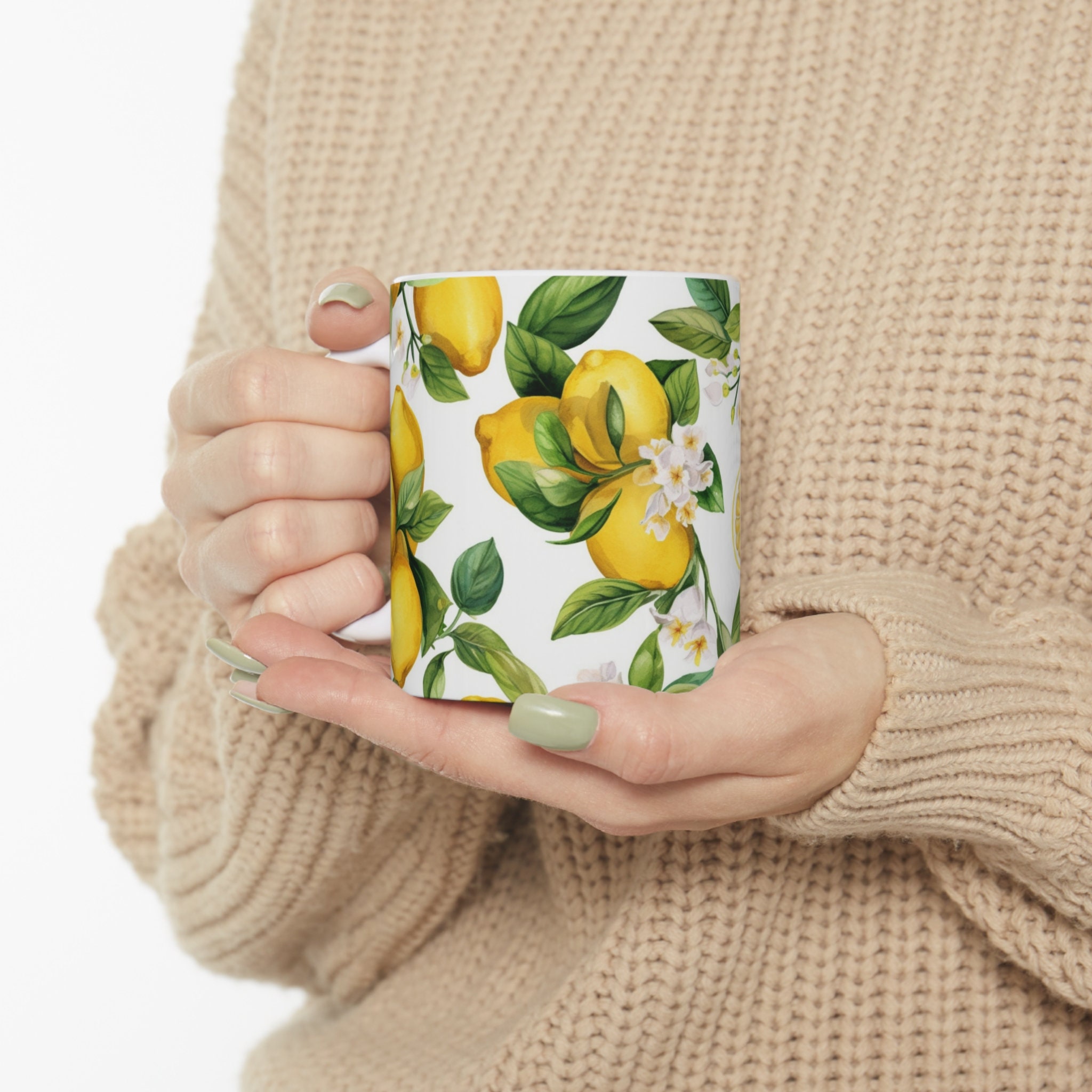 Lemon Gift Lemon Mug Fruit Mug Summer Gift Summer Mug Kitchen Mug Lemon ...