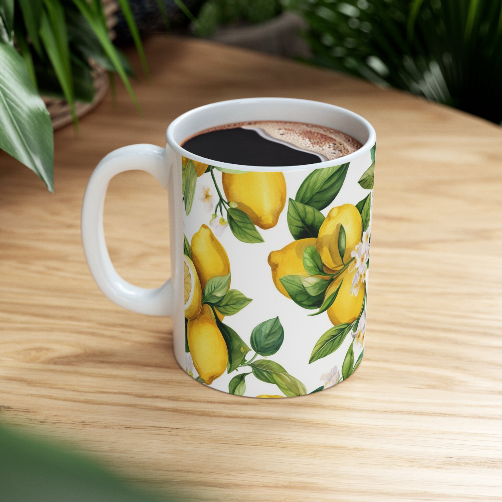 Lemon Gift Lemon Mug Fruit Mug Summer Gift Summer Mug Kitchen Mug Lemon ...