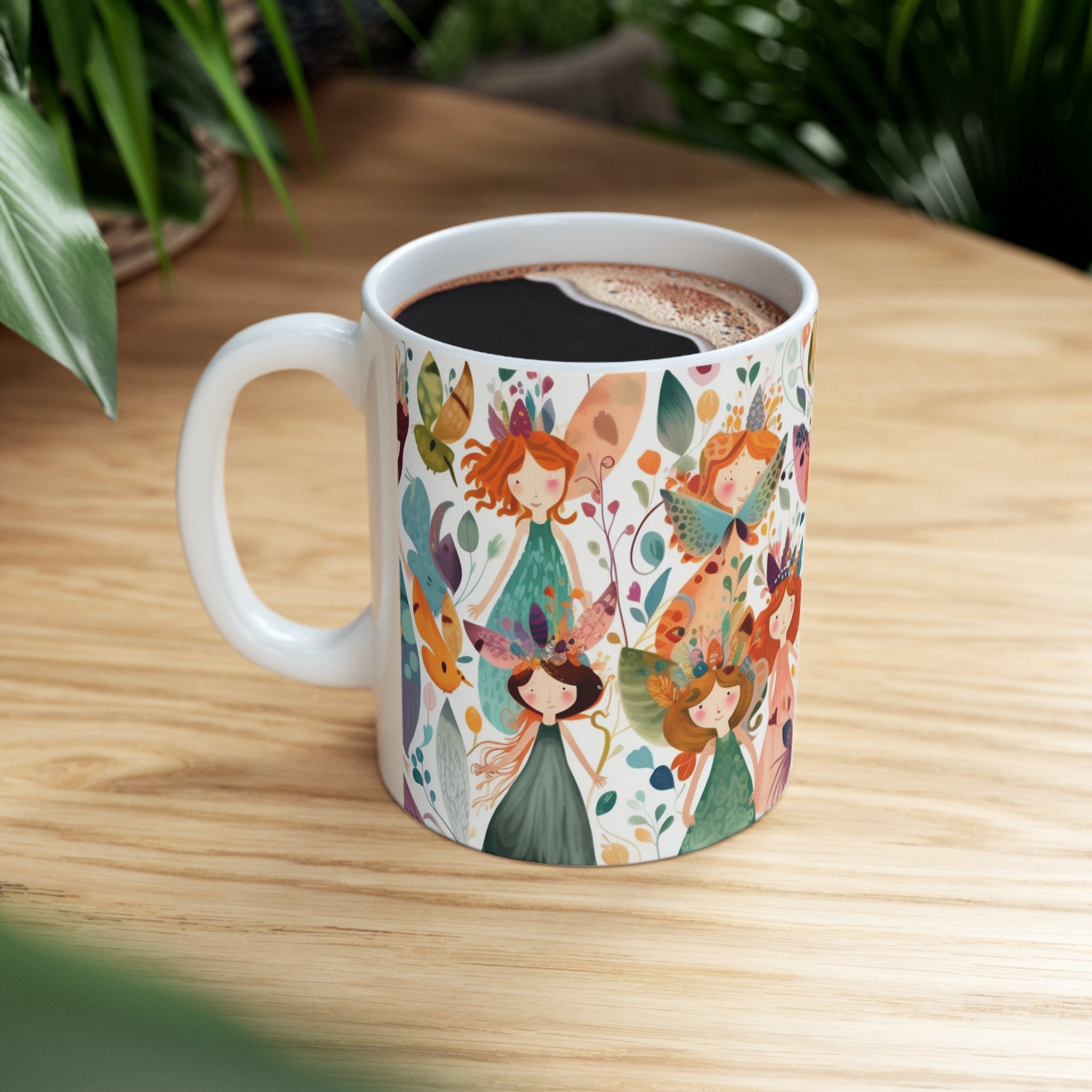Watercolor Magical Fairies Coffee Mug, Watercolor Fairy Coffee Cup ...