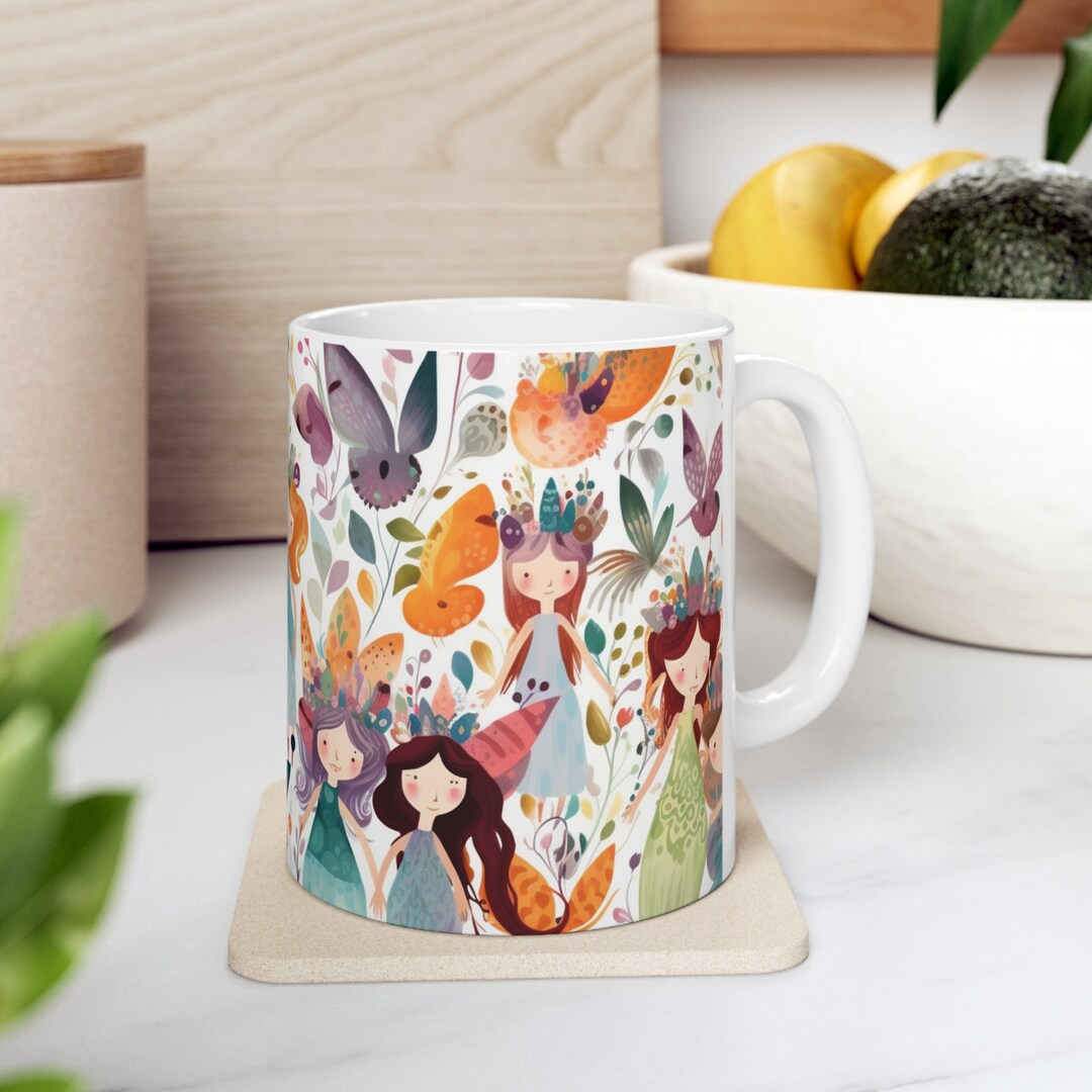 Watercolor Magical Fairies Coffee Mug, Watercolor Fairy Coffee Cup ...