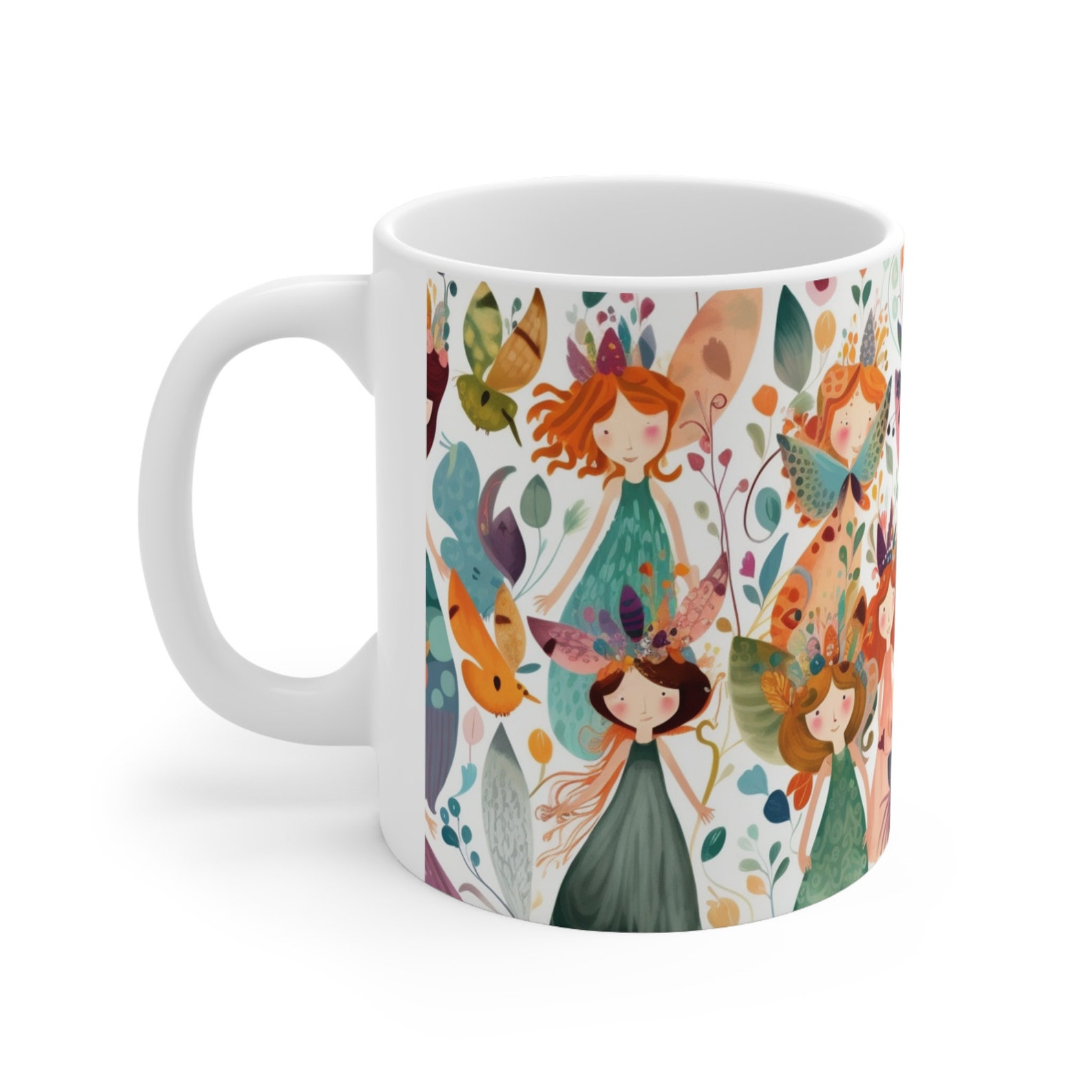 Watercolor Magical Fairies Coffee Mug, Watercolor Fairy Coffee Cup ...