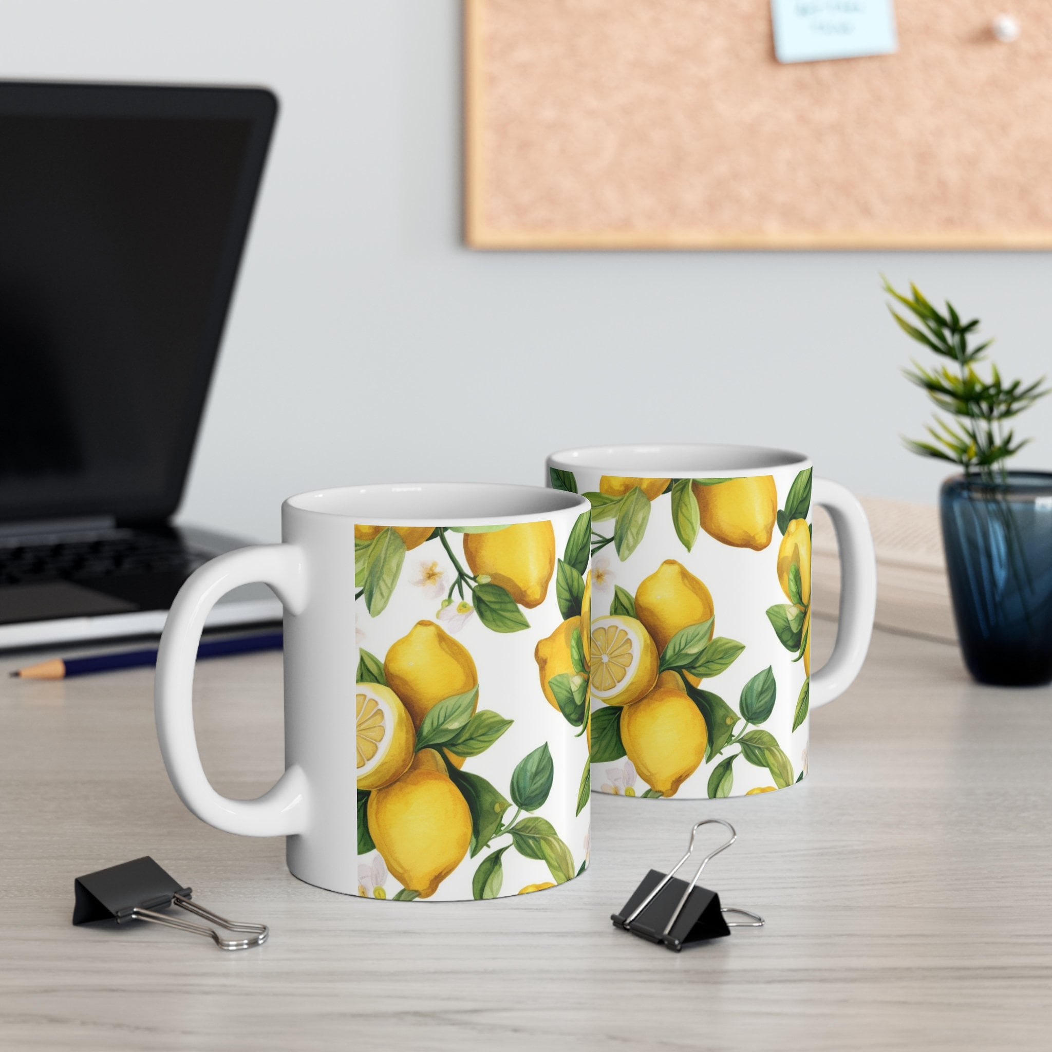 Lemon Gift Lemon Mug Fruit Mug Summer Gift Summer Mug Kitchen Mug Lemon ...