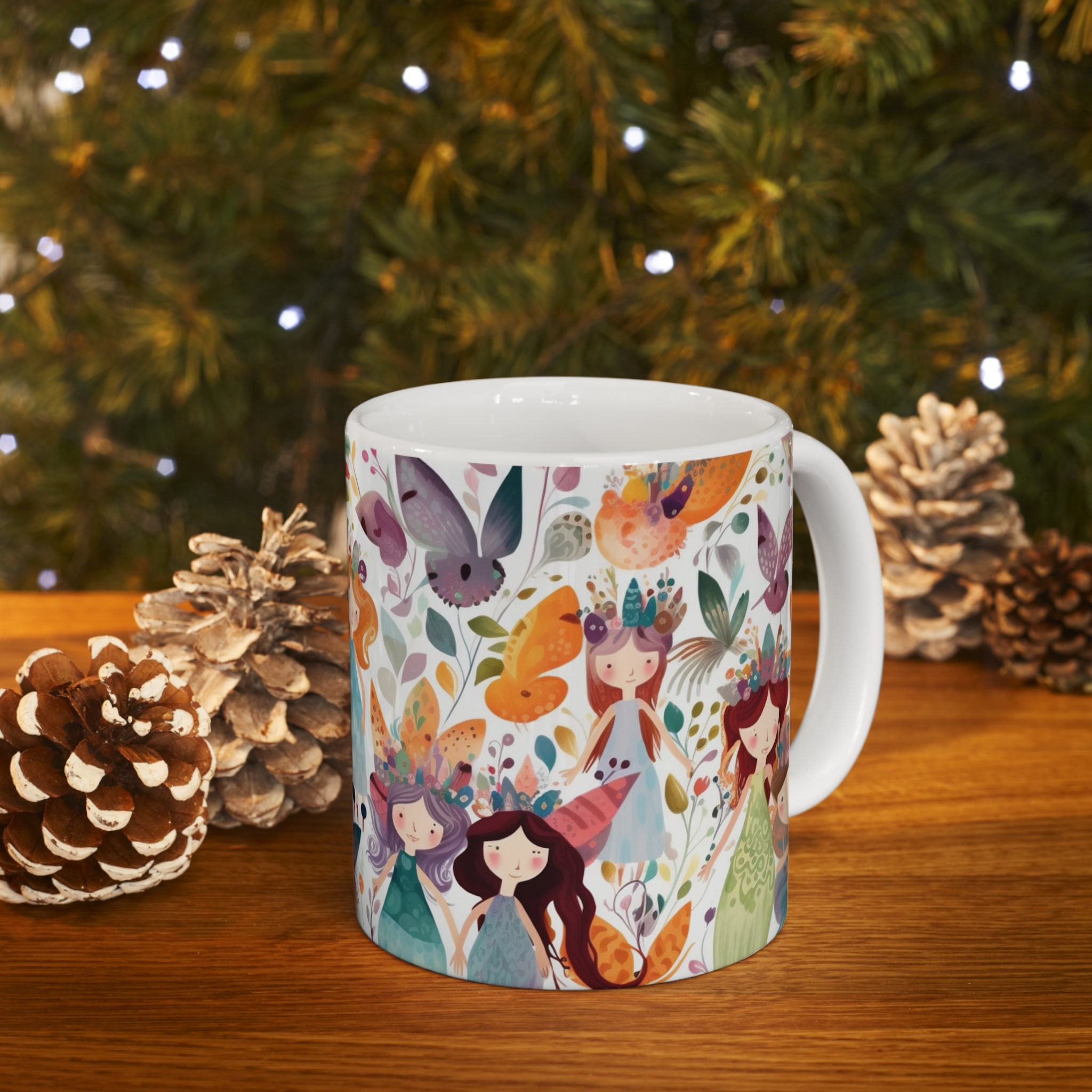 Watercolor Magical Fairies Coffee Mug, Watercolor Fairy Coffee Cup ...