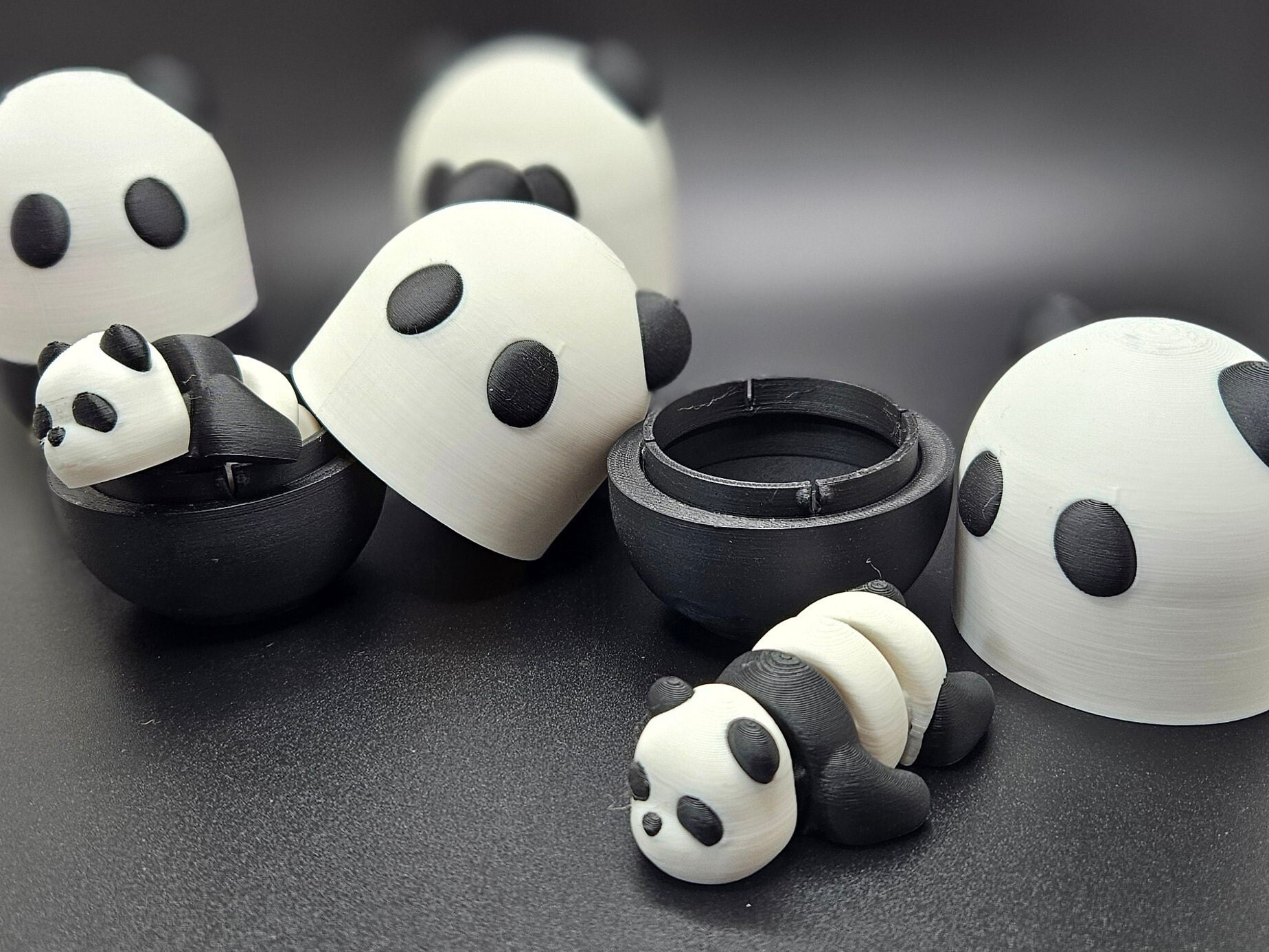 Panda Surprise | 3D Printed Articulated Baby Panda in Panda Container ...