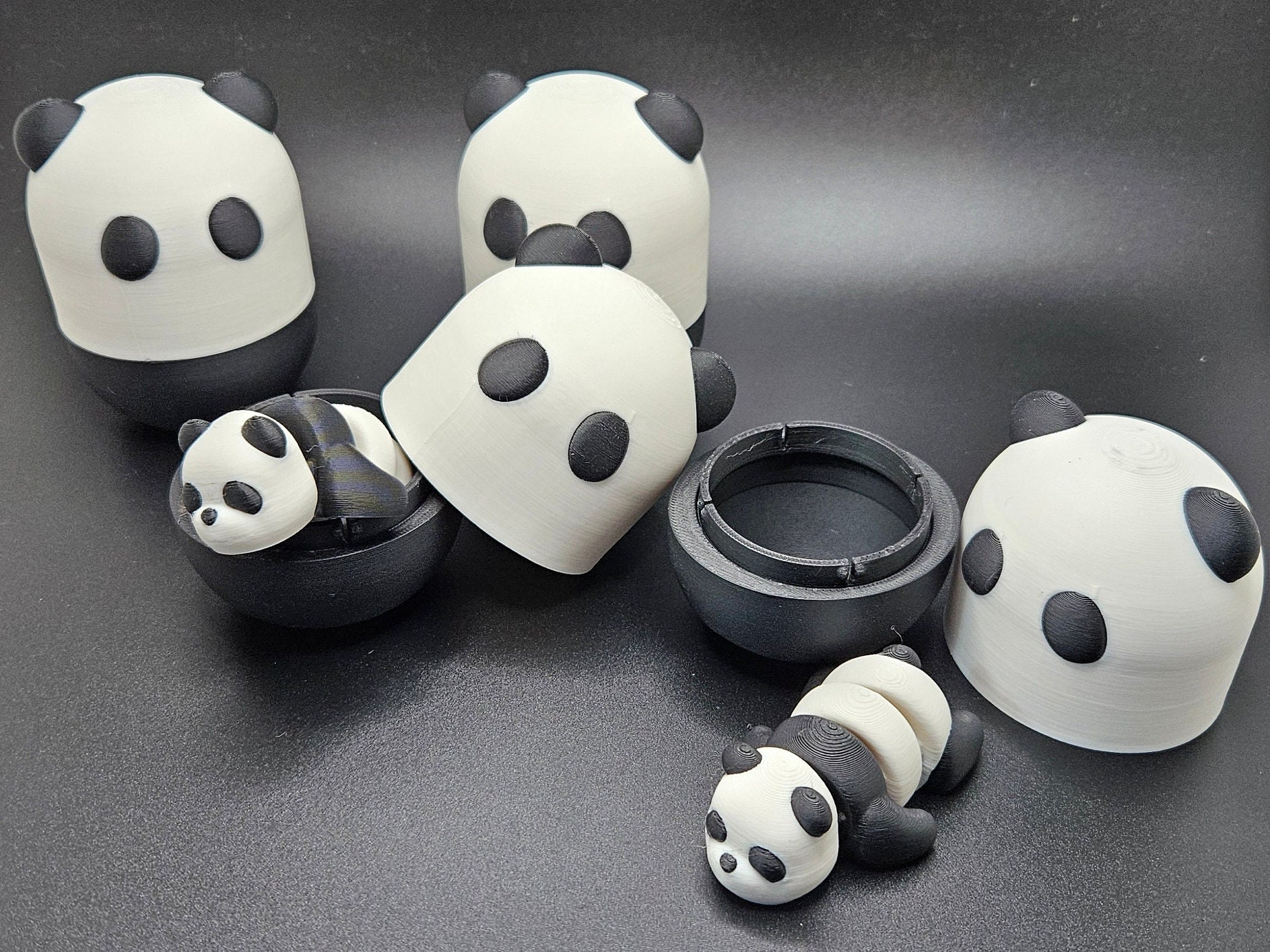 Panda Surprise | 3D Printed Articulated Baby Panda in Panda Container ...