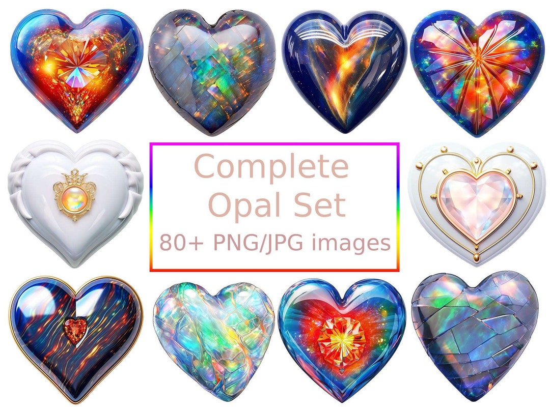 COMPLETE Opal Clipart 80 JPG & PNG Files Digital Planner - Etsy UK