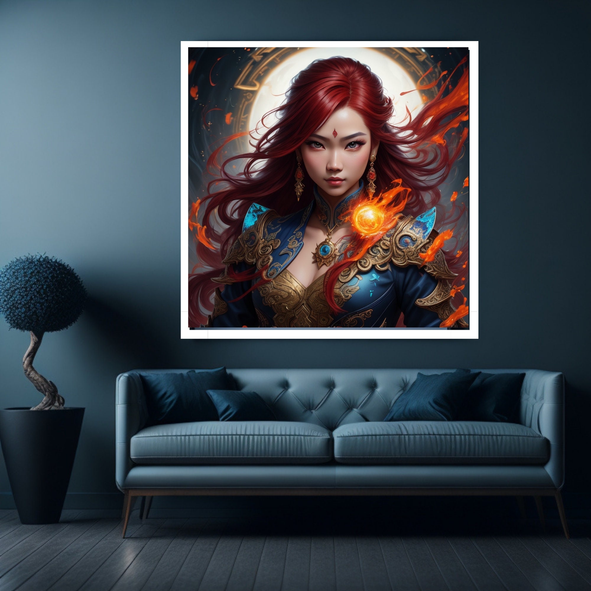 Fantasy Queens, Astral Rocco, Poster, Steampunk Ladies, Flowing Robes, Alluring Wall Art, Living ...