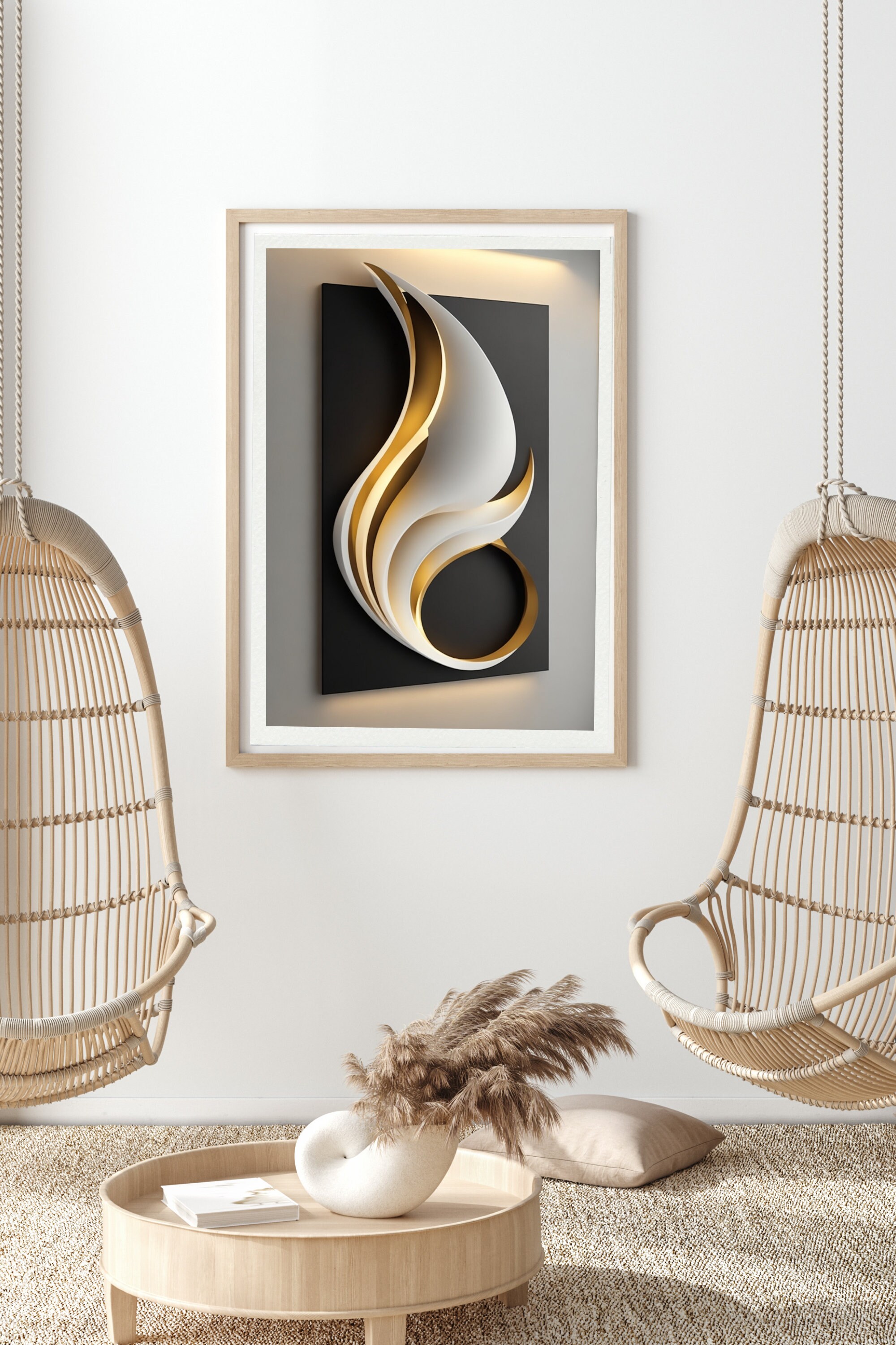 Fantasy Shape Posters in Bo Ho Fashion, Unusual and Unique in Brown and ...