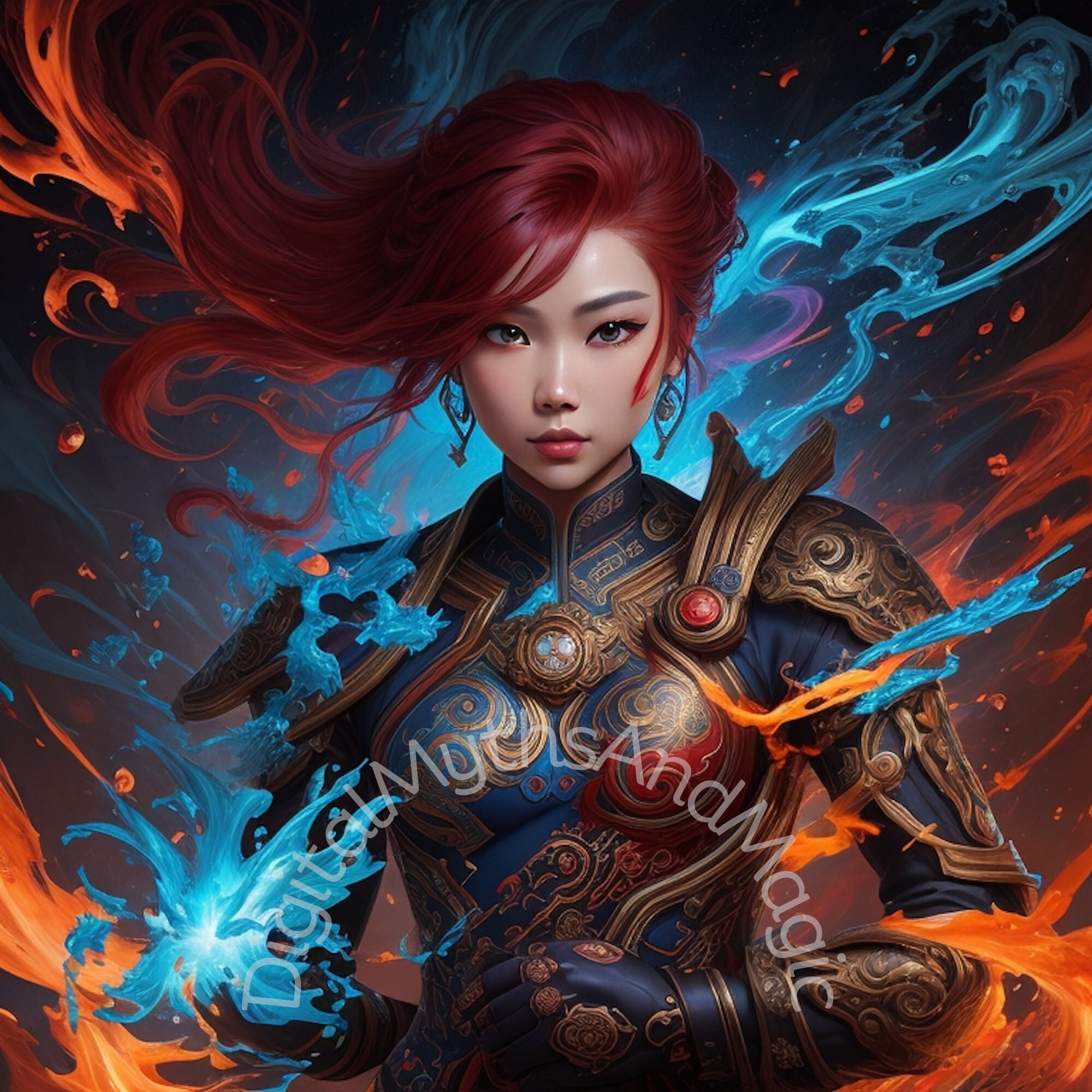 Fantasy Queens, Astral Rocco, Poster, Steampunk Ladies, Flowing Robes ...