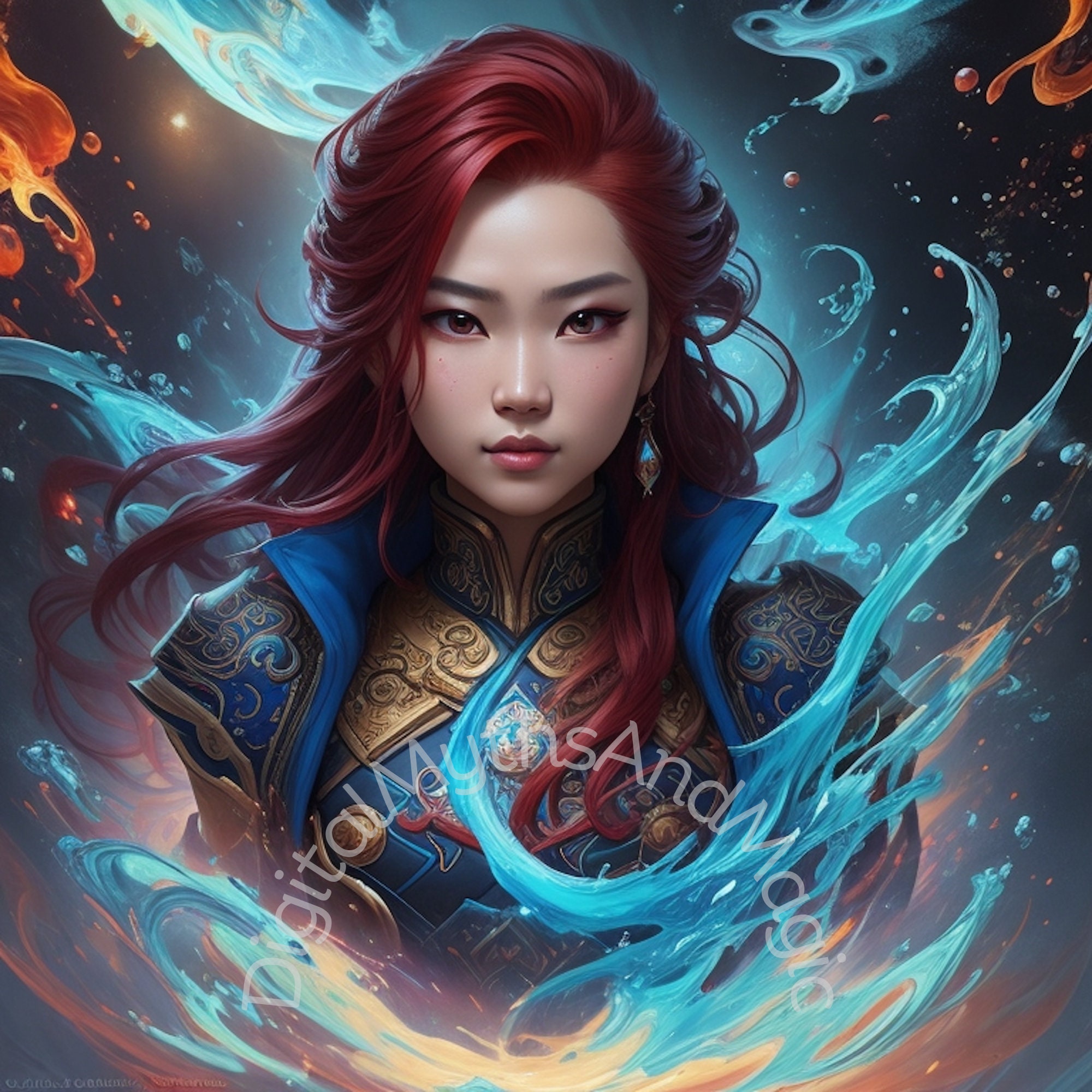 Fantasy Queens, Astral Rocco, Poster, Steampunk Ladies, Flowing Robes, Alluring Wall Art, Living ...