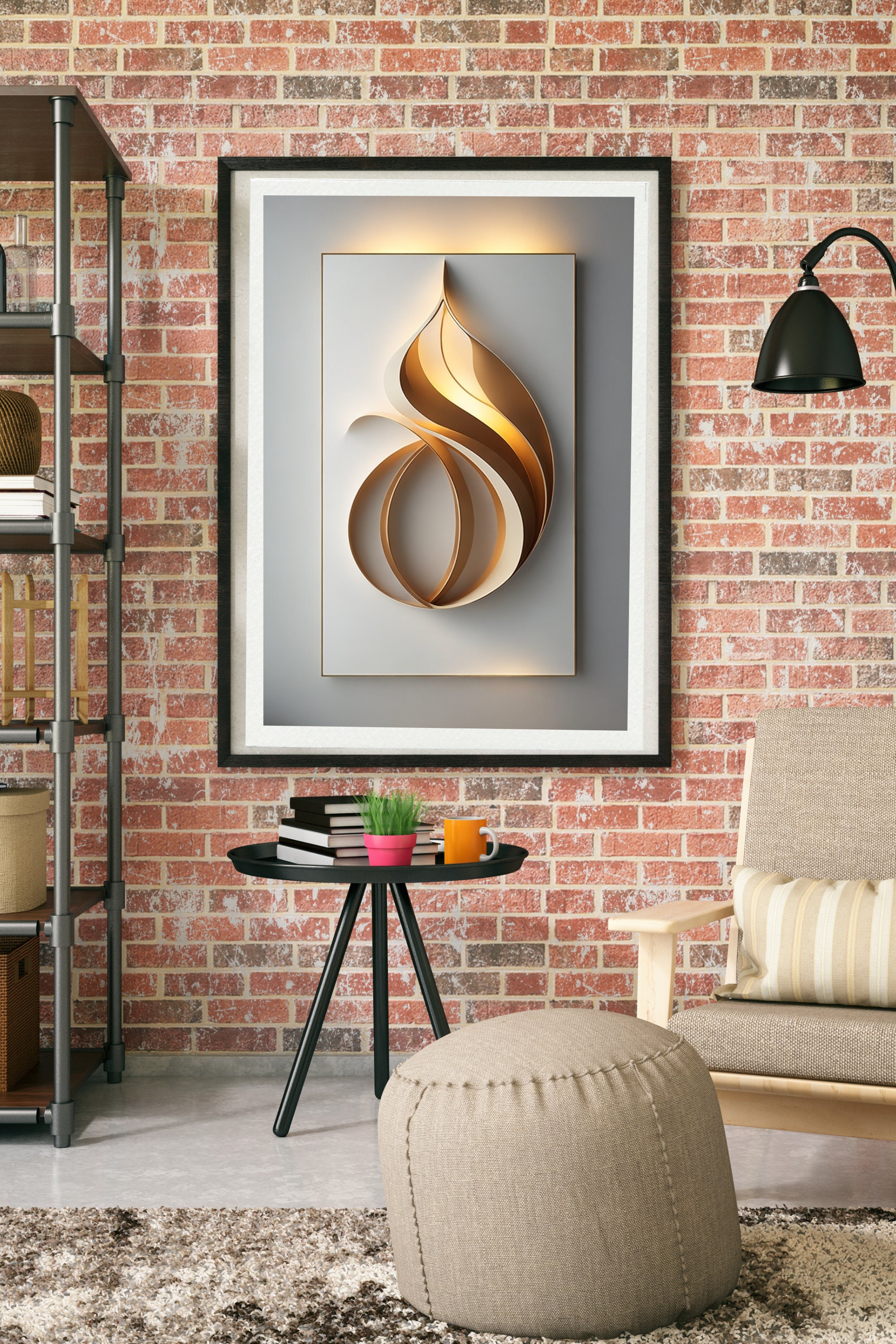 Fantasy Shape Posters in Bo Ho Fashion, Unusual and Unique in Brown and ...