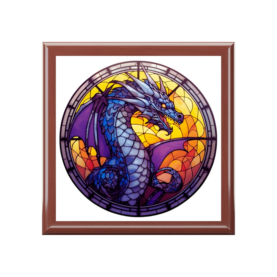 Stained Glass Dragon Jewellery Box, Female Gift, Mothers Gift ...