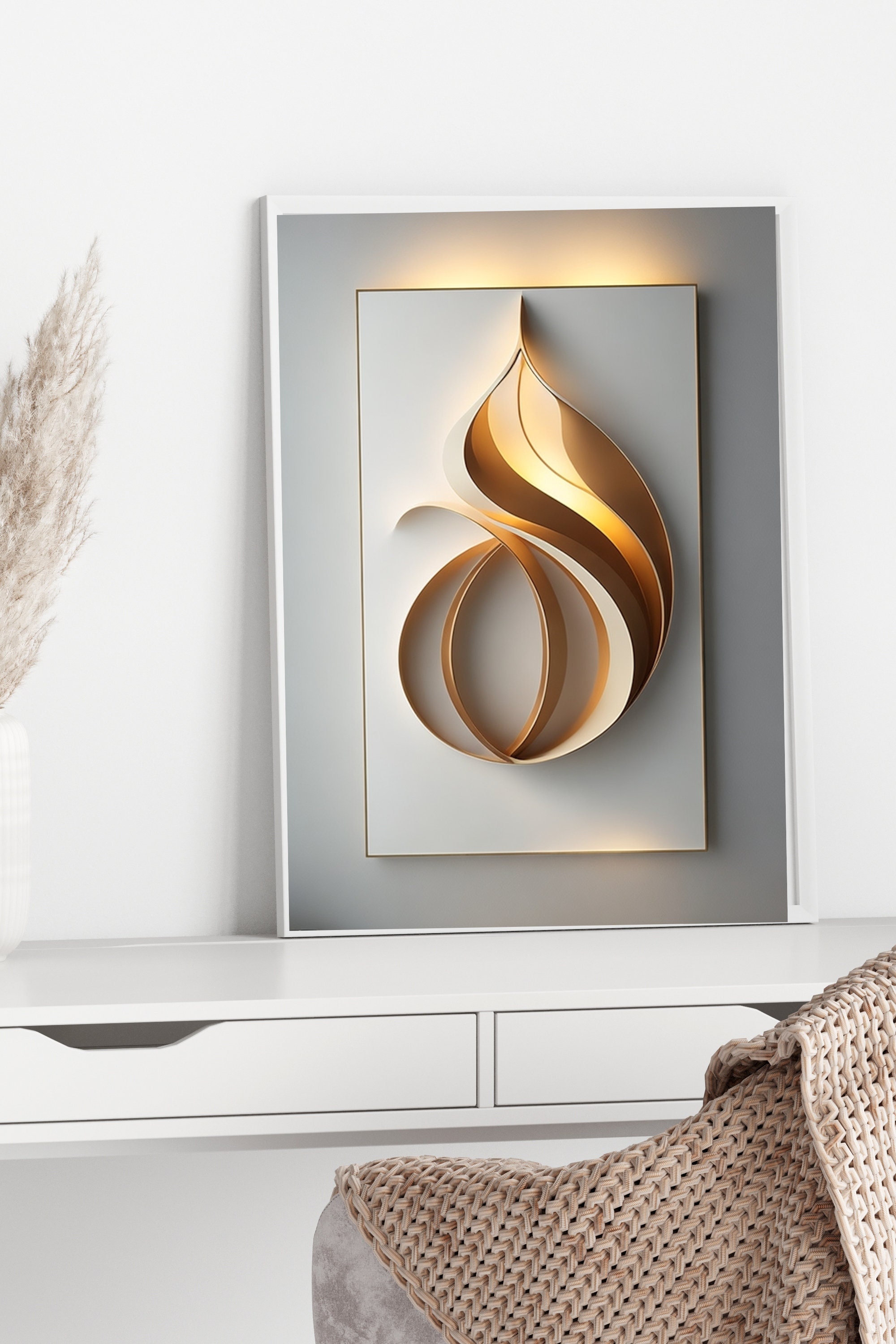 Fantasy Shape Posters in Bo Ho Fashion, Unusual and Unique in Brown and ...