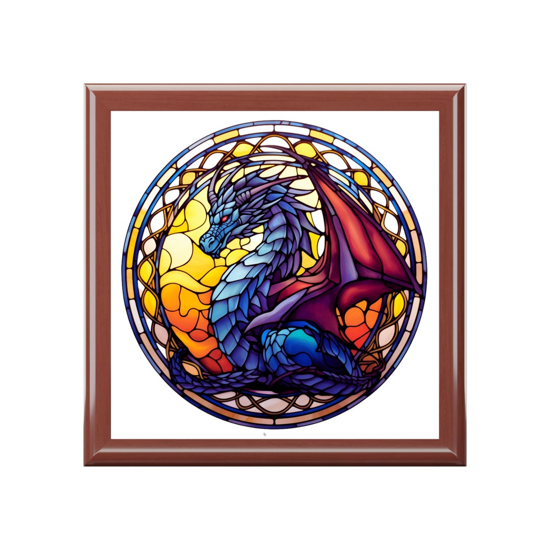 Stained Glass Dragon Jewellery Box, Female Gift, Mothers Gift ...