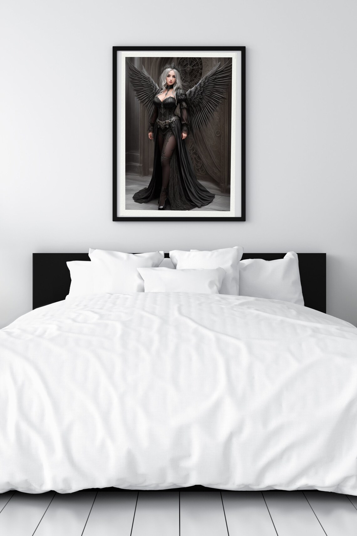 Fantasy Gothic Angel Poster Goth Style Steampunk Flowing - Etsy