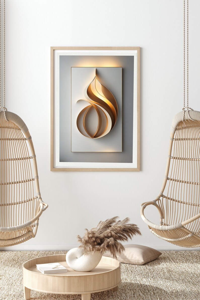 Fantasy Shape Posters in Bo Ho Fashion, Unusual and Unique in Brown and ...