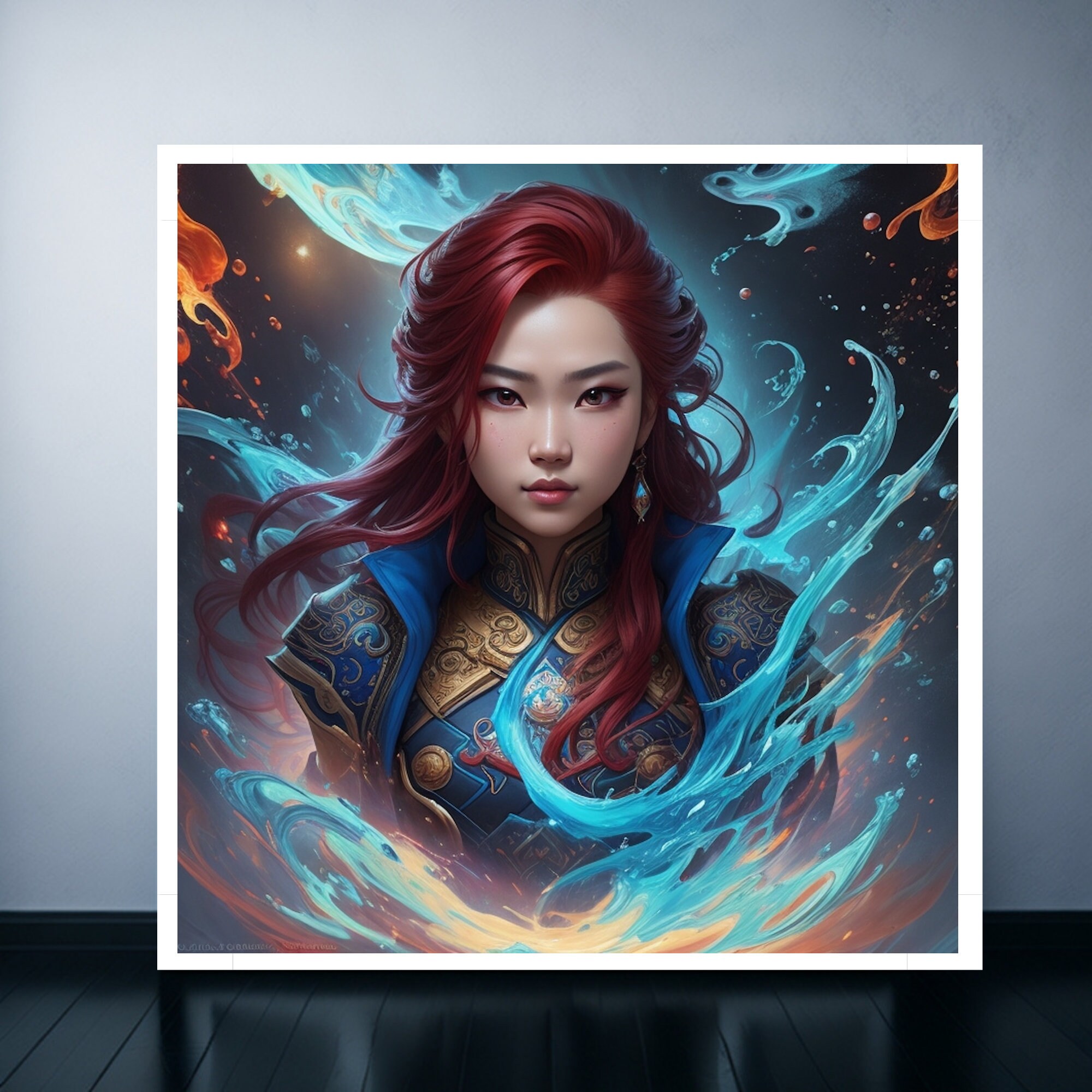 Fantasy Queens, Astral Rocco, Poster, Steampunk Ladies, Flowing Robes, Alluring Wall Art, Living ...