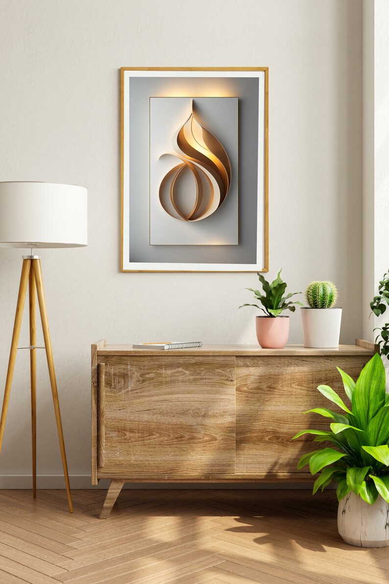 Fantasy Shape Posters in Bo Ho Fashion, Unusual and Unique in Brown and ...