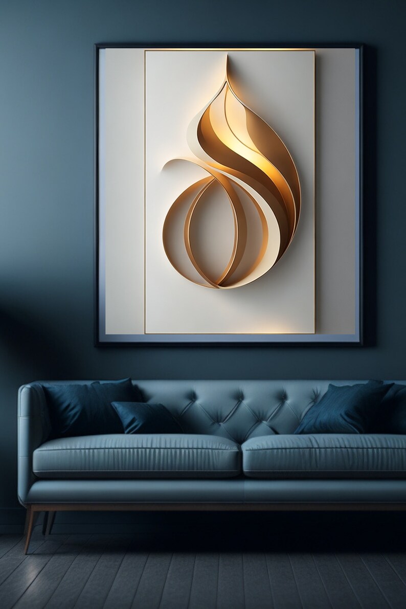 Fantasy Shape Posters in Bo Ho Fashion, Unusual and Unique in Brown and ...