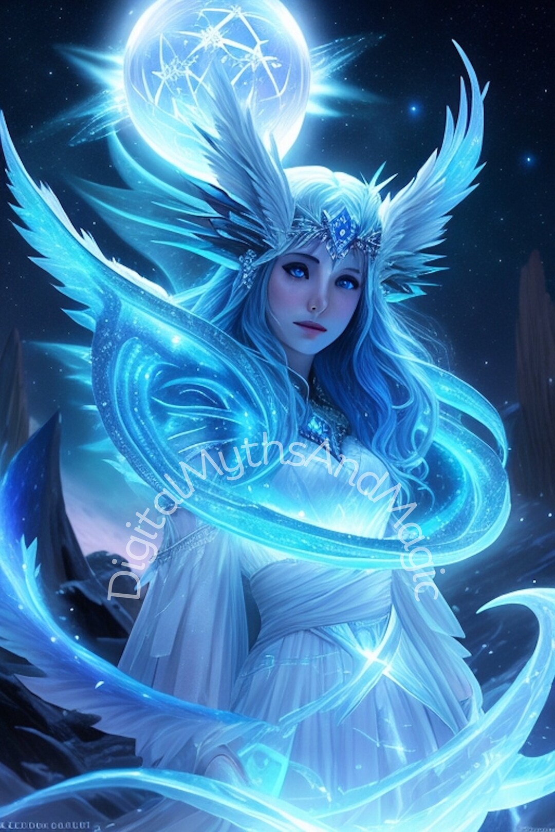 Frost Bright POSTER Beautiful Mystical Female Creature, Decked in ...