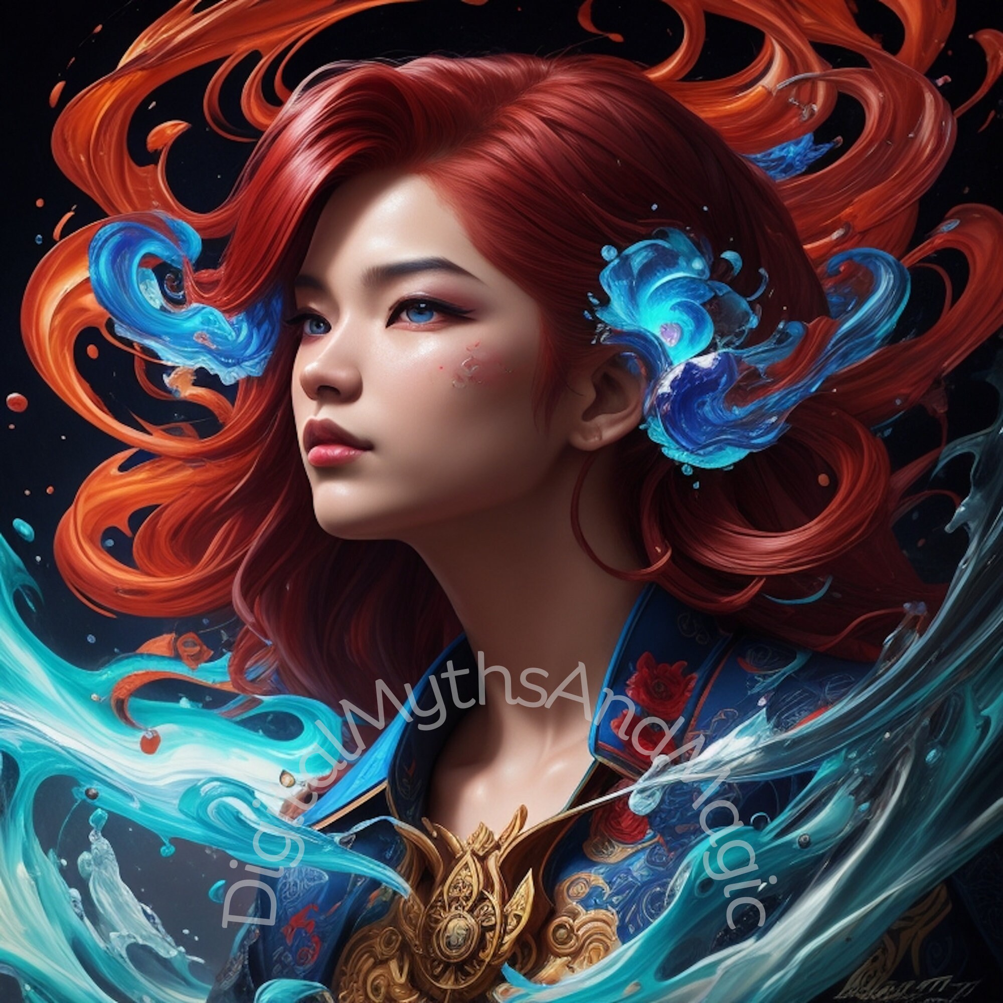 Fantasy Queens, Astral Rocco, Poster, Steampunk Ladies, Flowing Robes ...