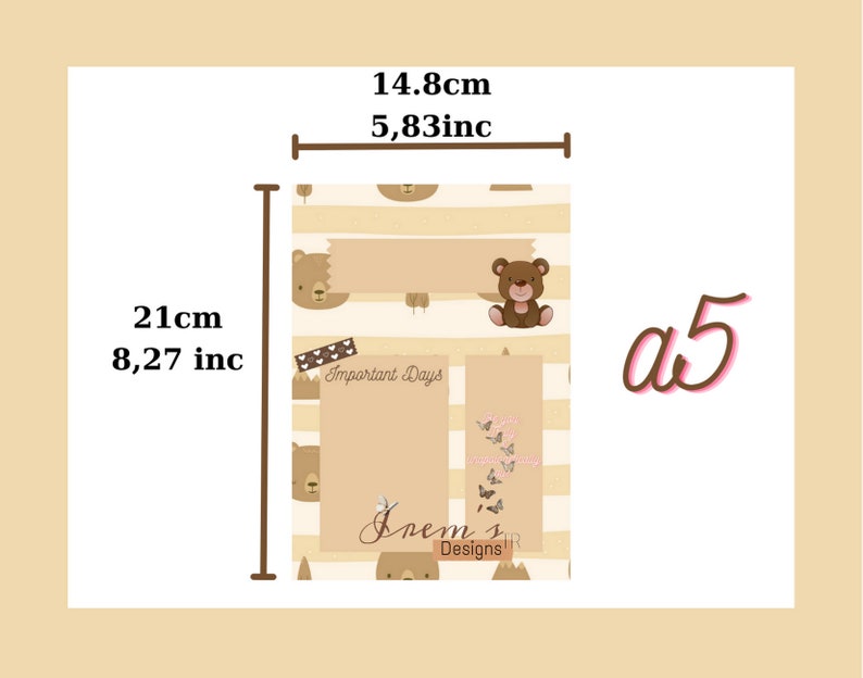 Printable Bear Theme Timeless Planner Templates - Etsy