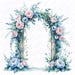 Digital Rustic Blue Floral Wedding Clipart JPG - Rustic Floral Arch ...