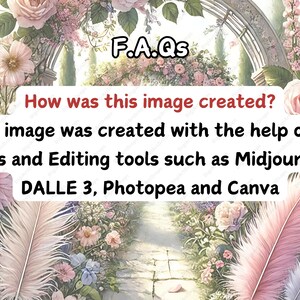 Bohemian Feather and Floral Borders - 4 HQ Jpgs, Scrapbook, Digital ...