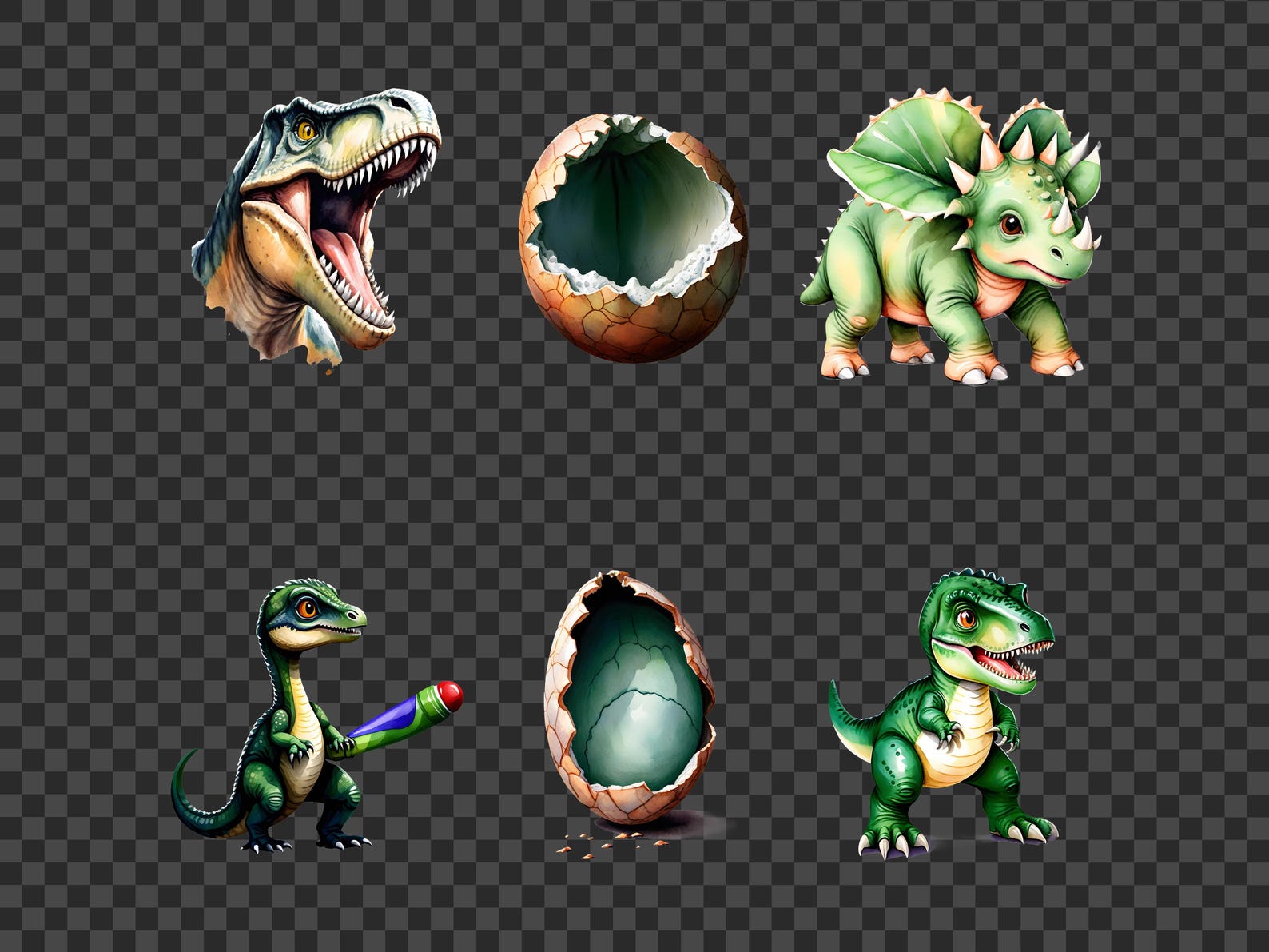 Dinosaur Clipart Bundle, Prehistoric PNG Graphics (41 Pngs) - Etsy